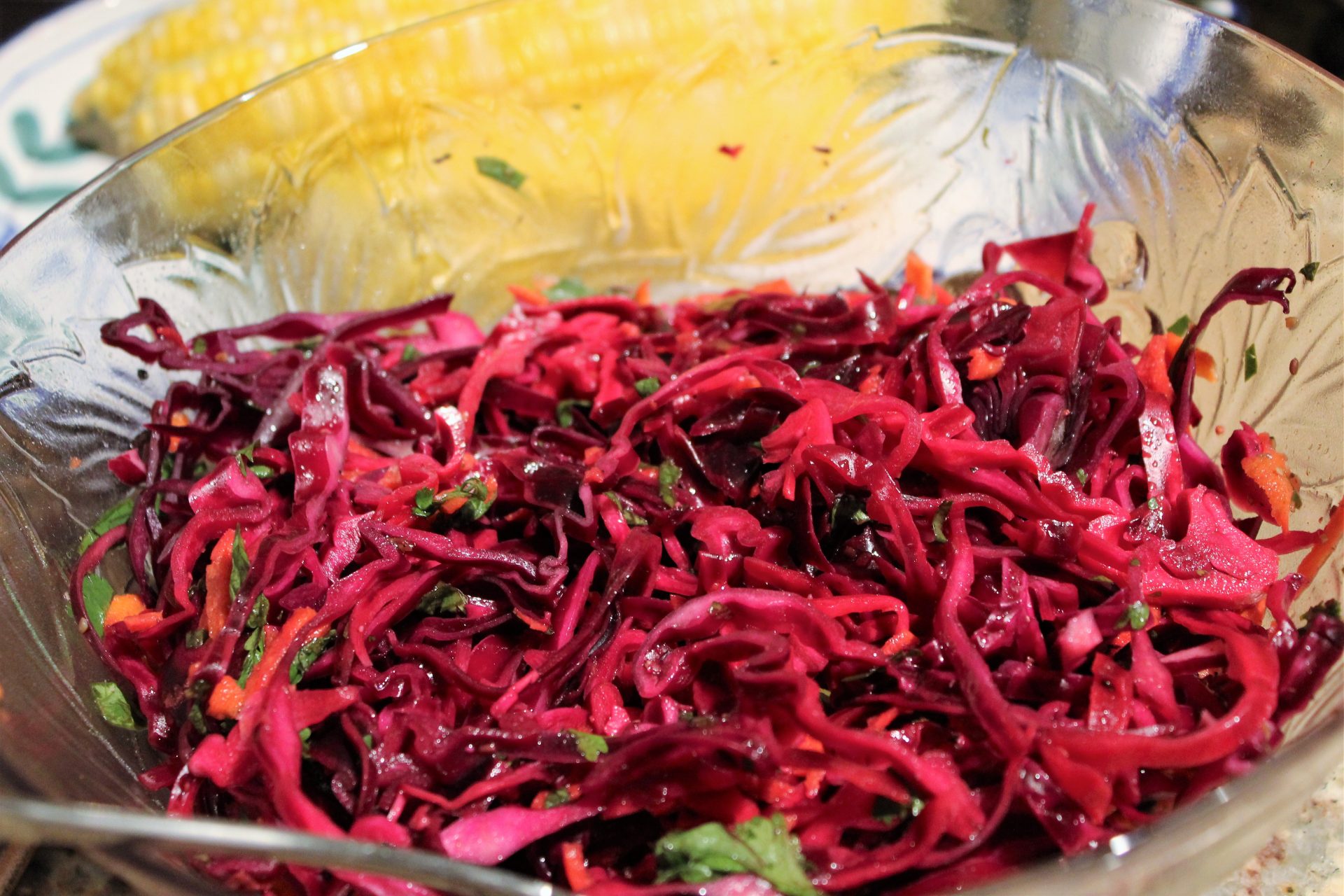 Red Cabbage Lime Cilantro Cole Slaw - Lisa and Frances Cook