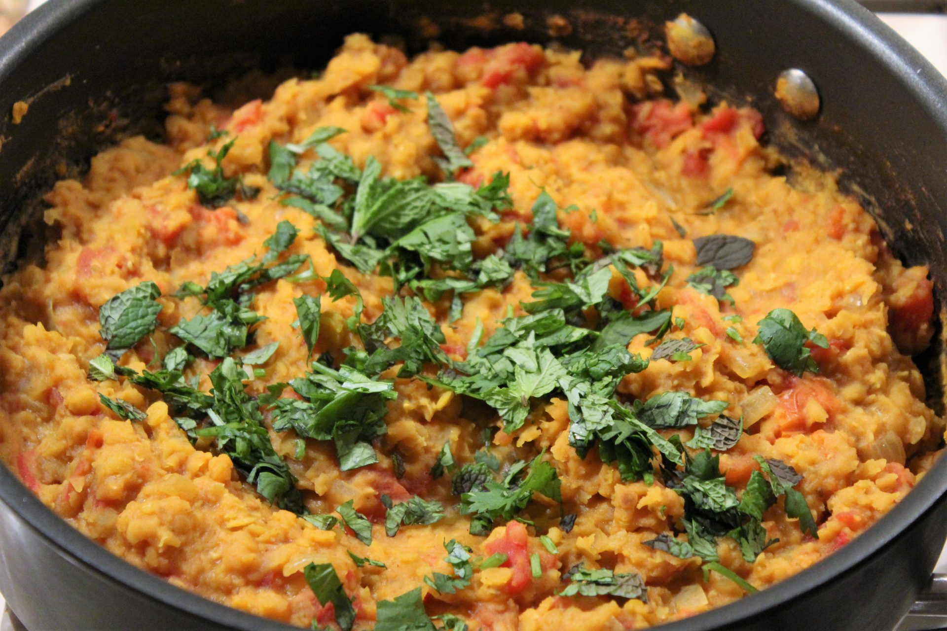 Red Lentils with Ginger - Lisa and Frances Cook