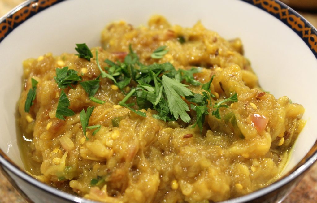 Eggplant Pâté (Bharta) - Lisa and Frances Cook
