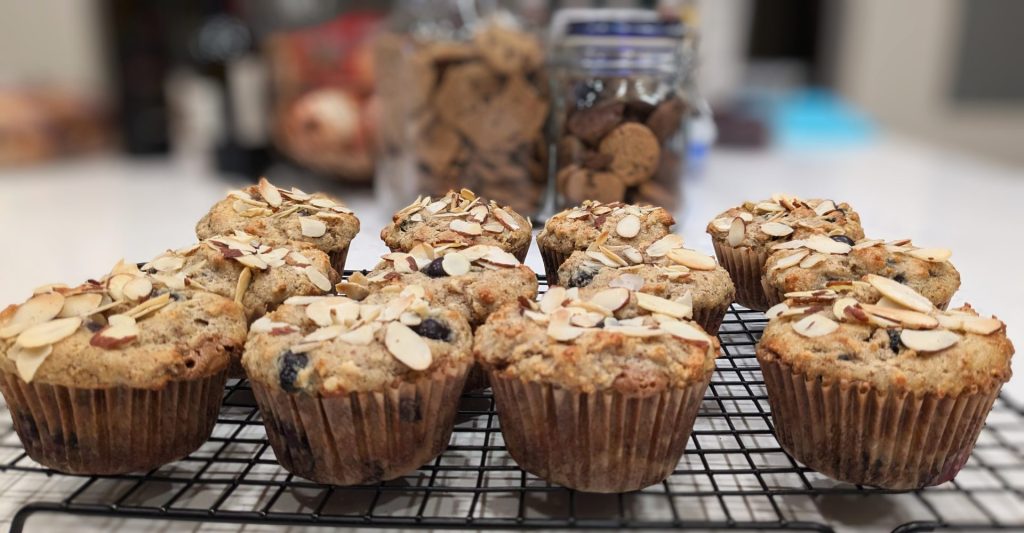 Blueberry Almond Ricotta Muffins - Lisa and Frances Cook