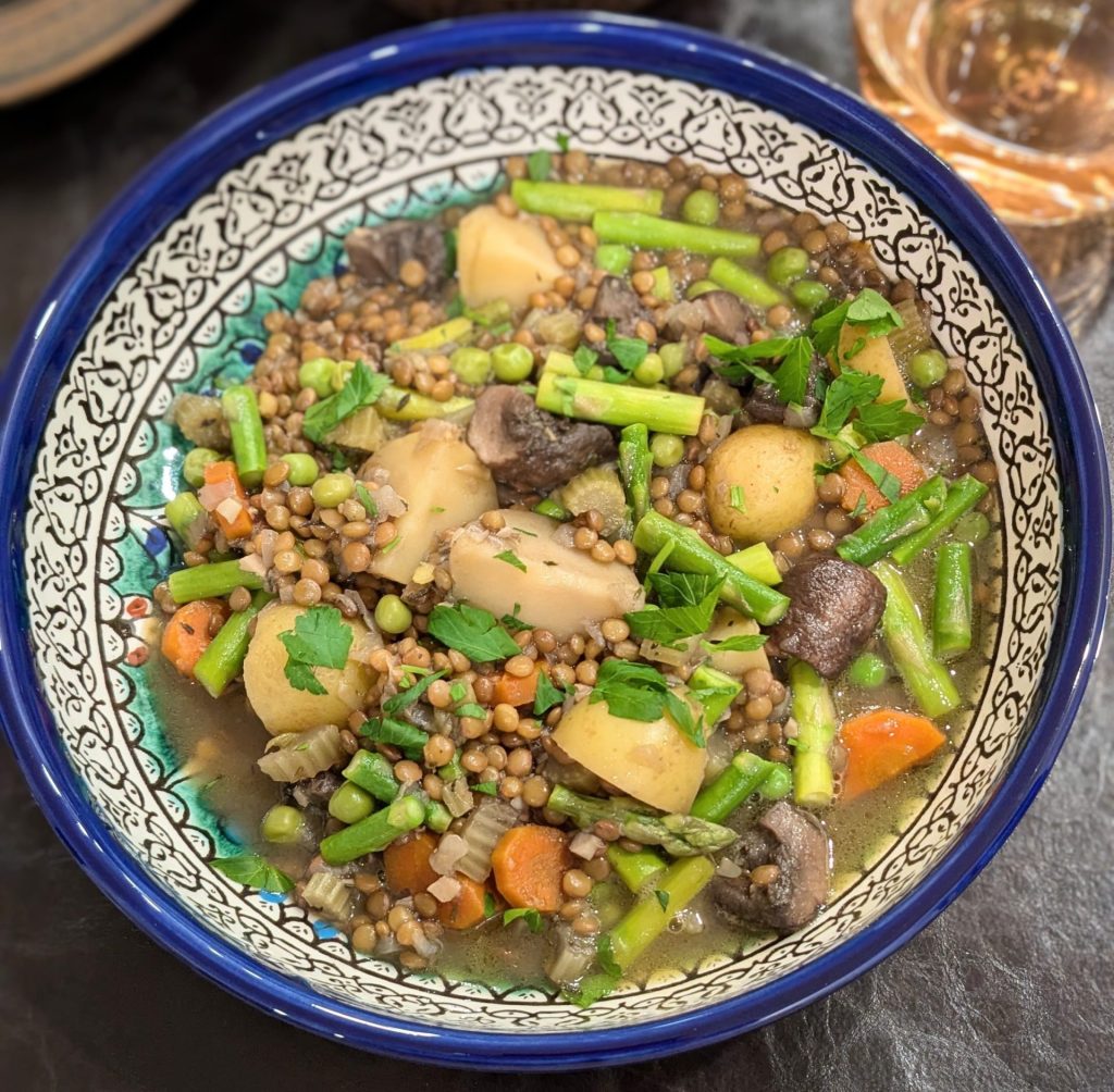 Springtime Lentil Stew - Lisa and Frances Cook